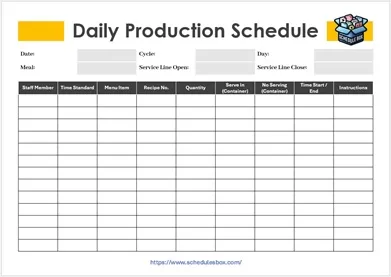Daily Schedule Templates - Schedules Box