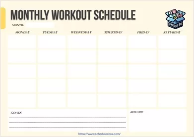 Monthly Schedule Templates - Schedules Box