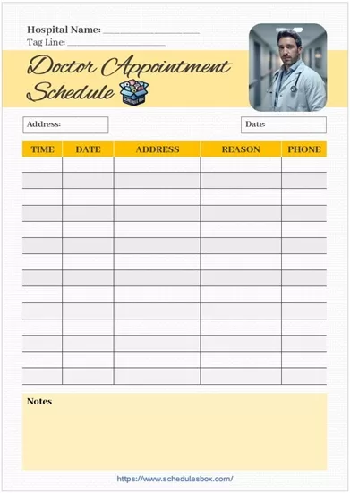 Appointment Schedule Templates - Schedules Box