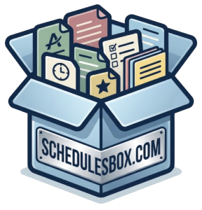 Free Editable and Printable Personal Schedule Templates - Schedules Box